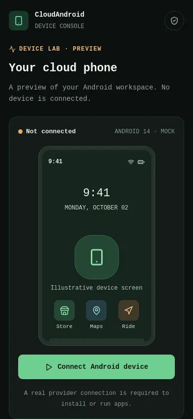 CloudAndroid Mobile Emulator