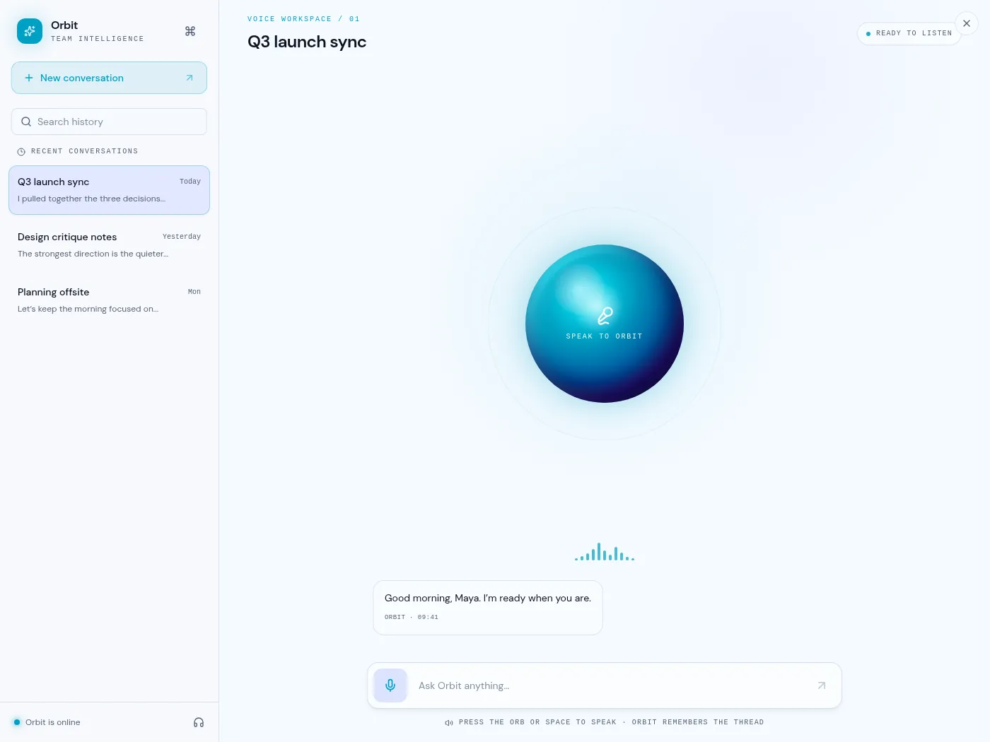 Orb Voice Assistant