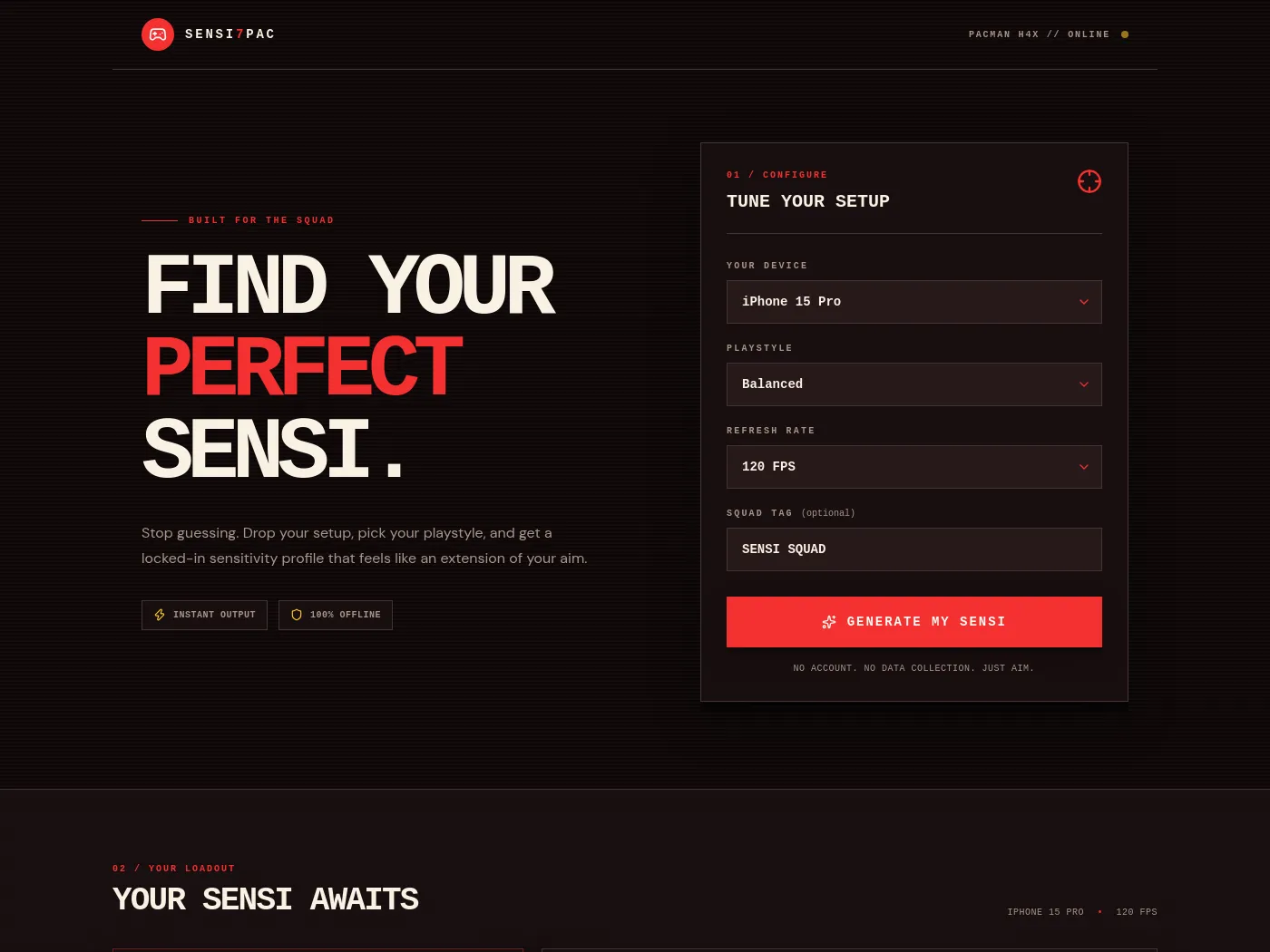 SENSI7PAC Sensitivity Tuner