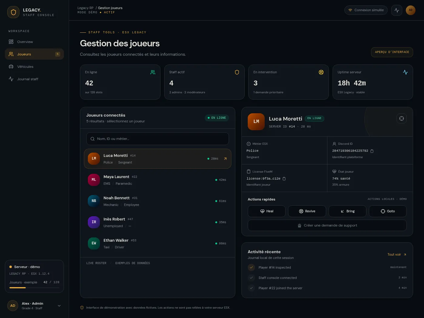 Legacy Admin Suite