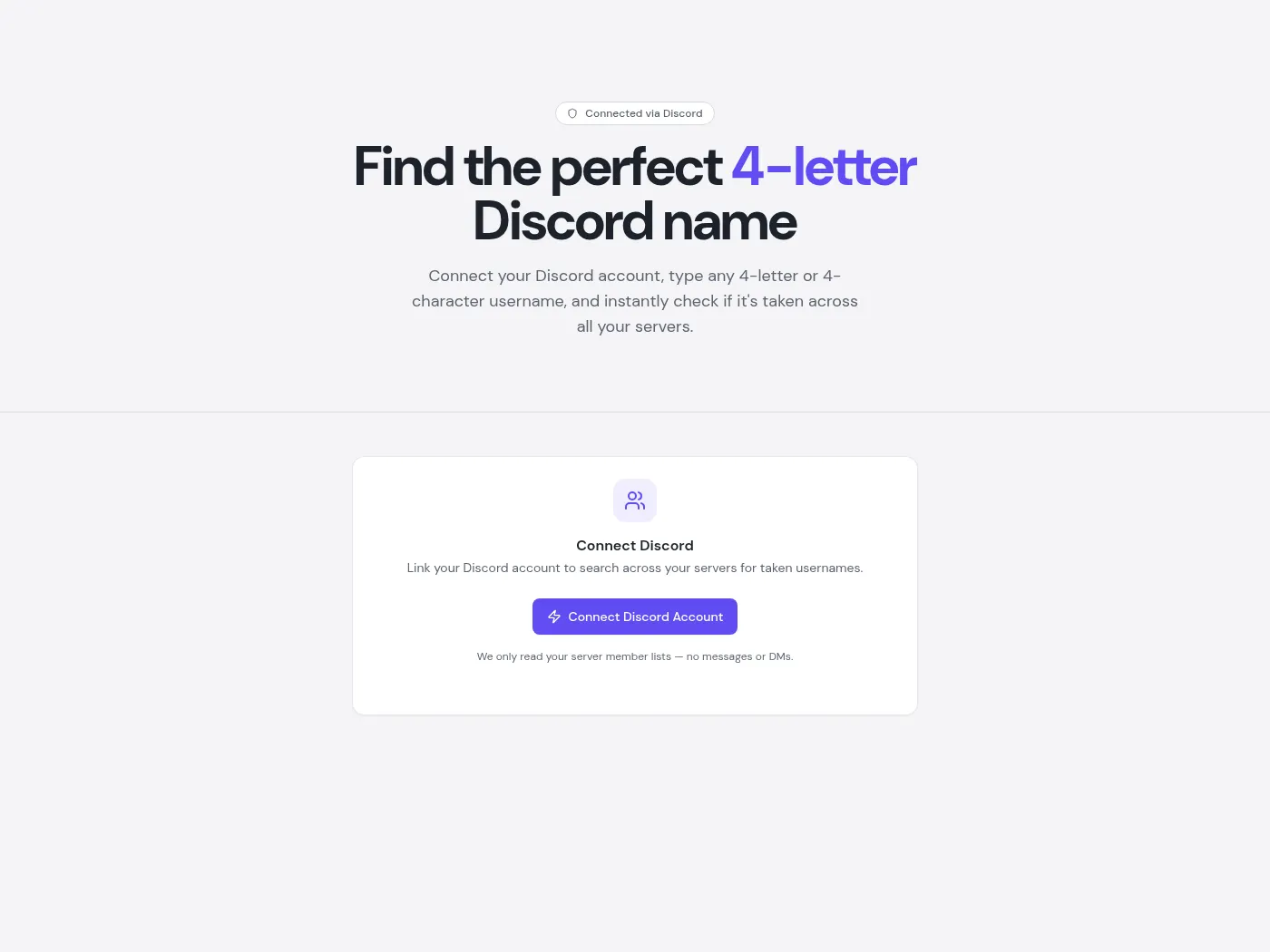Discord Name Finder