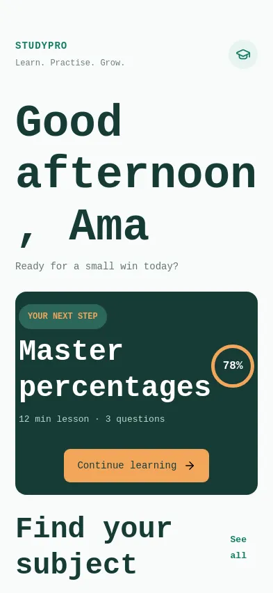 StudyPro MVP App