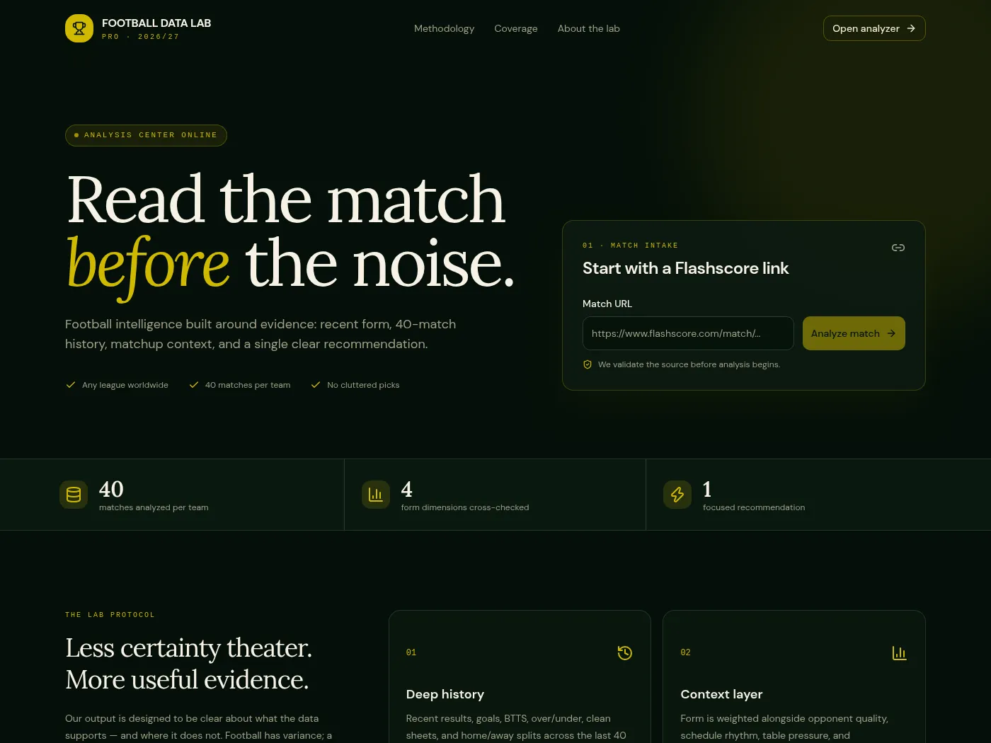 Football Data Lab Pro