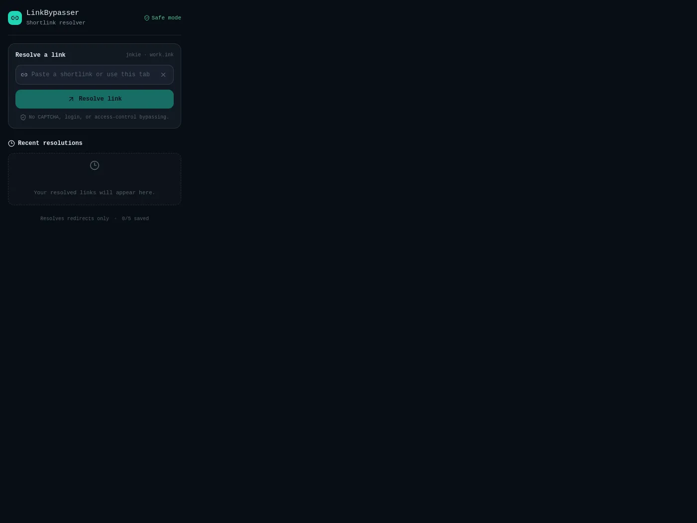 Shortlink Resolver Extension