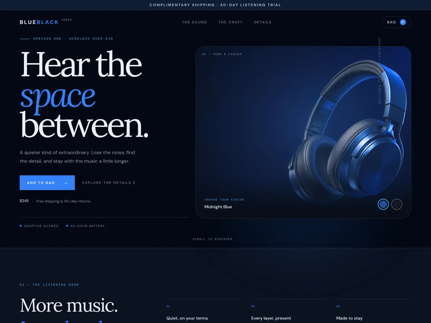 BlueBlack E-Com Landing