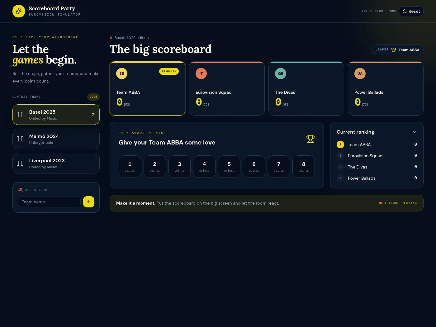 Eurovision Scoreboard Party