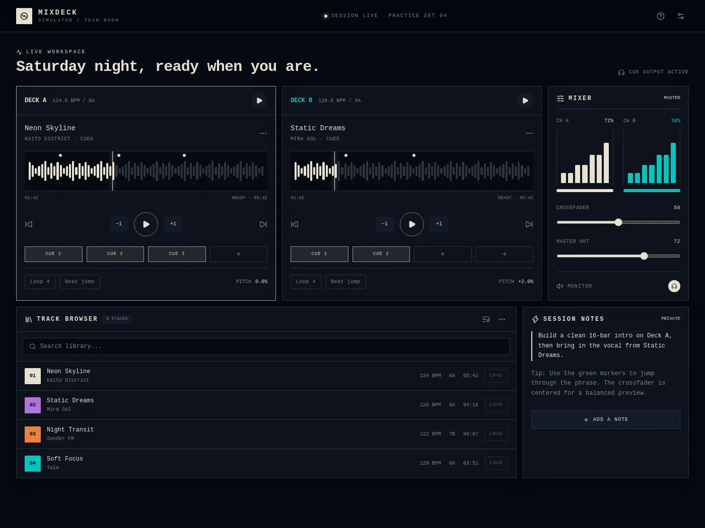 MixDeck Simulator