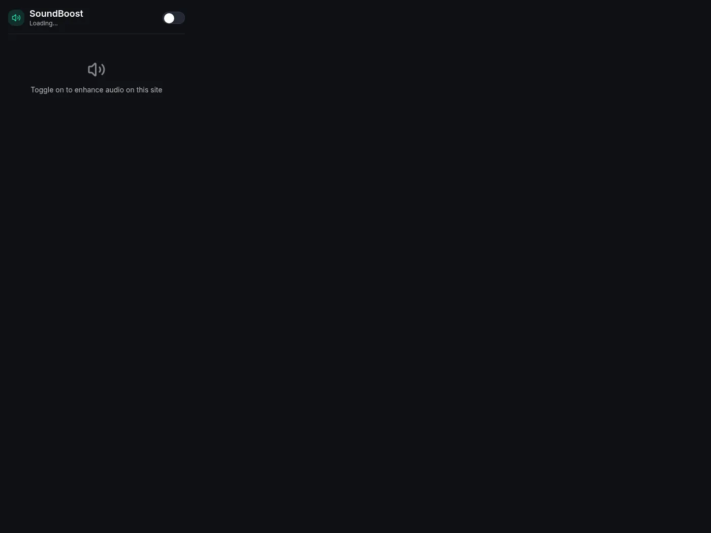 SoundBoost Extension