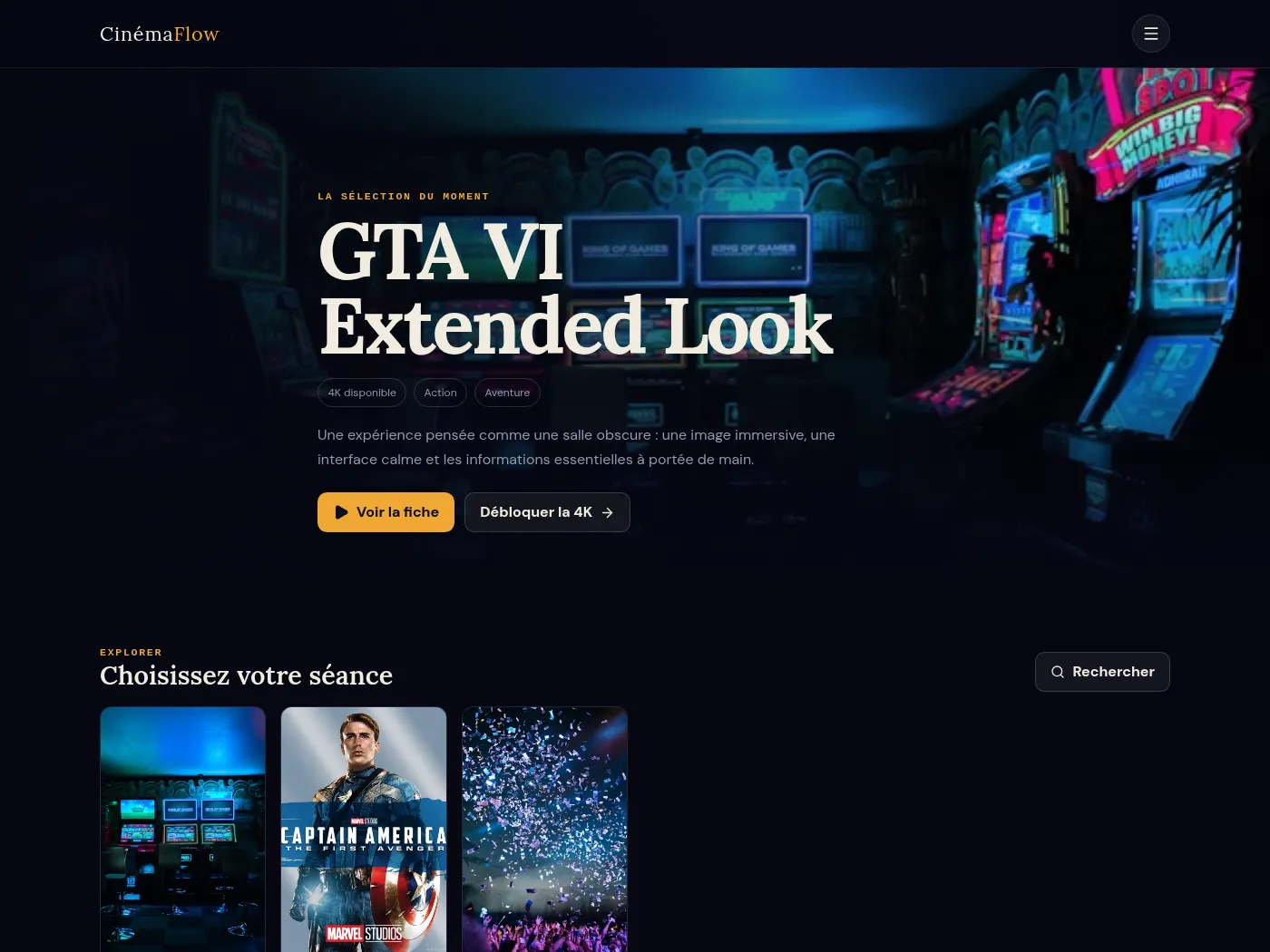 CinémaFlow Films Platform