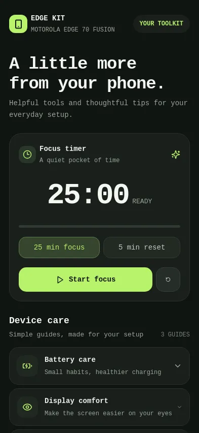 Edge 70 Fusion Tools