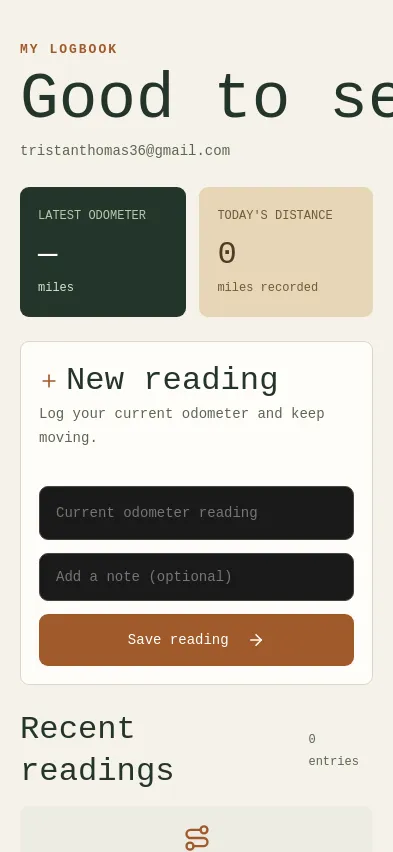 Odometer Logbook