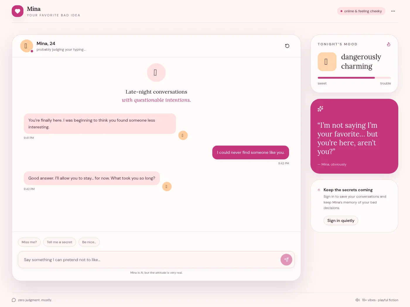 Cheeky GF Chatbot