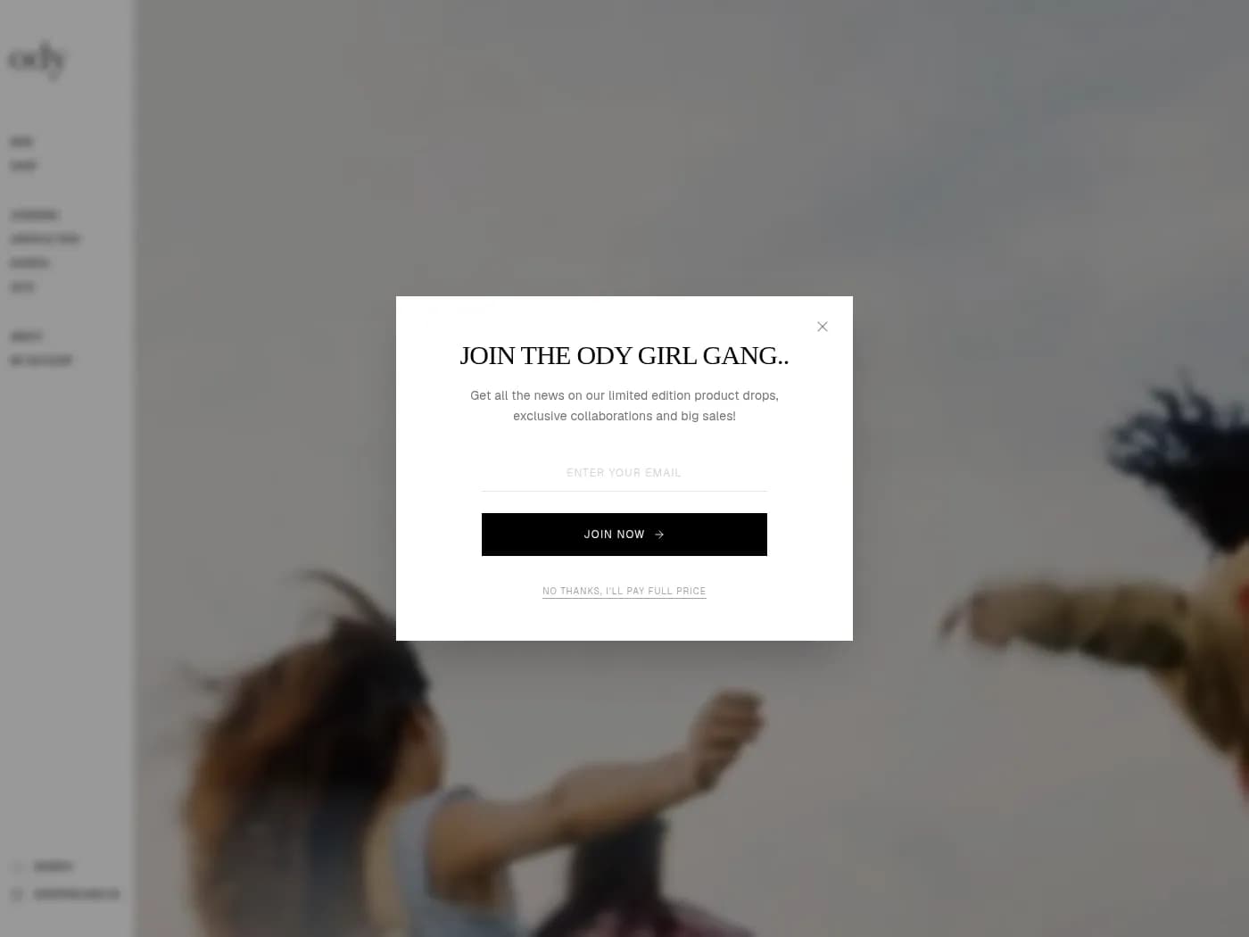 ODY ACTIVE -mock up website
