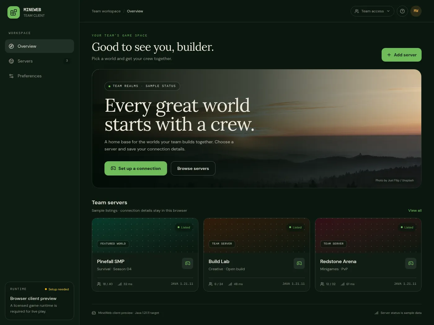 MineWeb Client