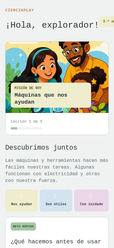 CienciaPlay Personajes App