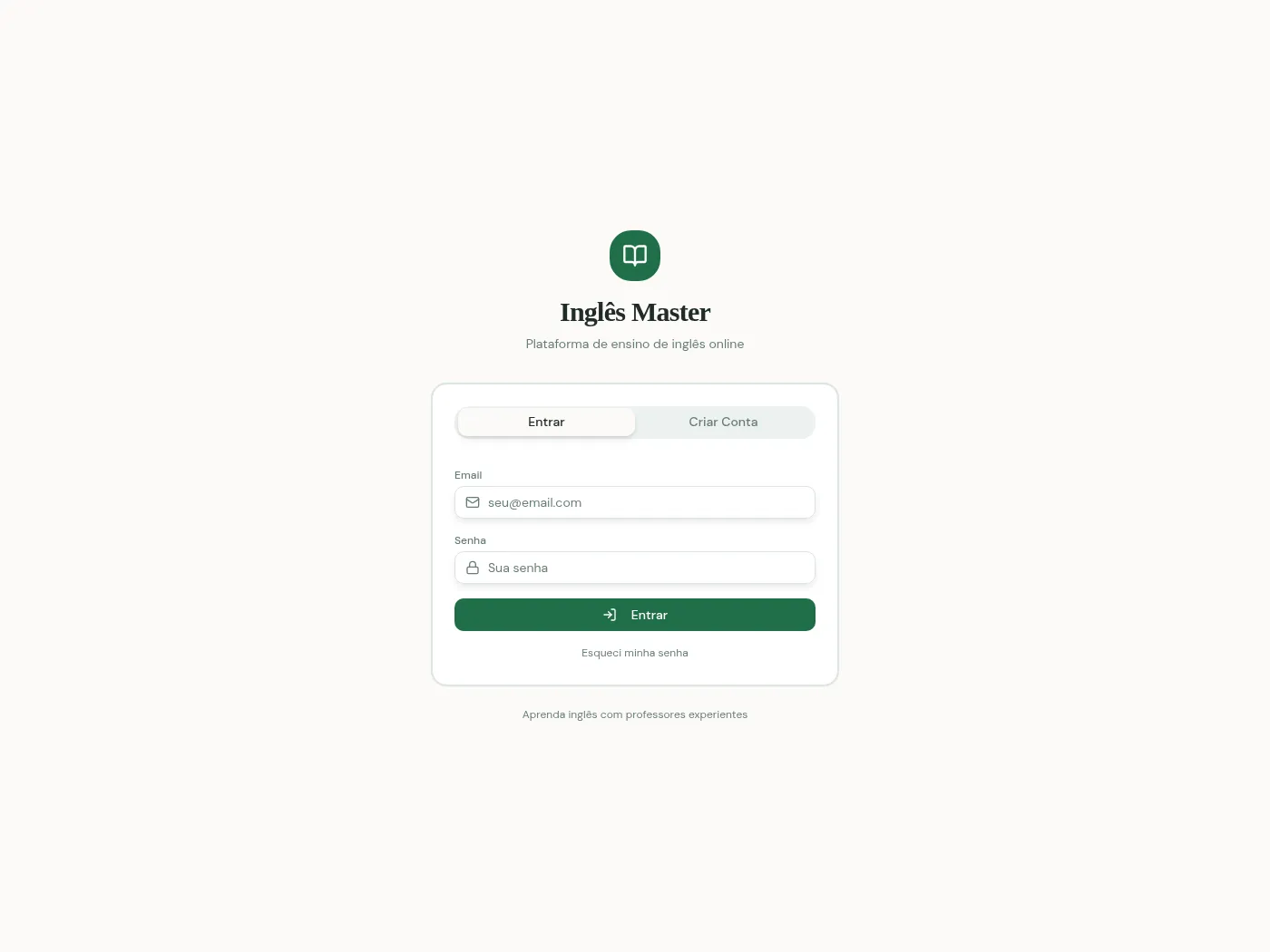 Inglês Master Dashboard