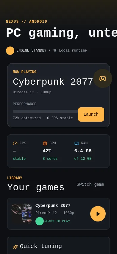 PC Game Android Emulator