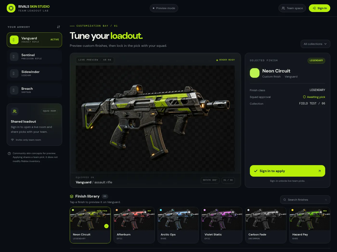 Rivals Skin Studio