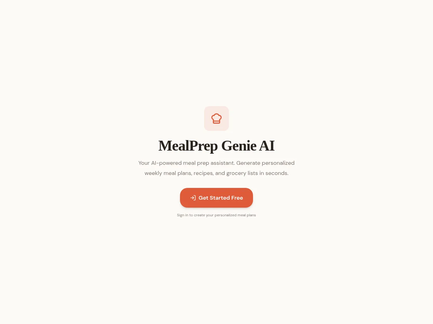 MealPrep Genie AI
