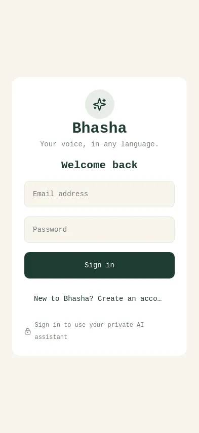 Bhasha Voice Assistant