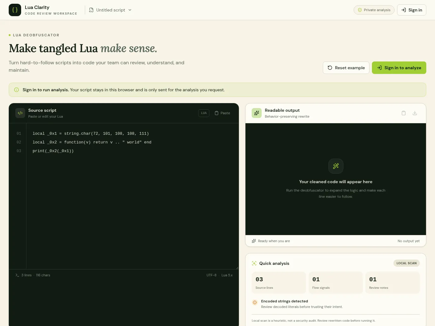 Lua Deobfuscator Pro