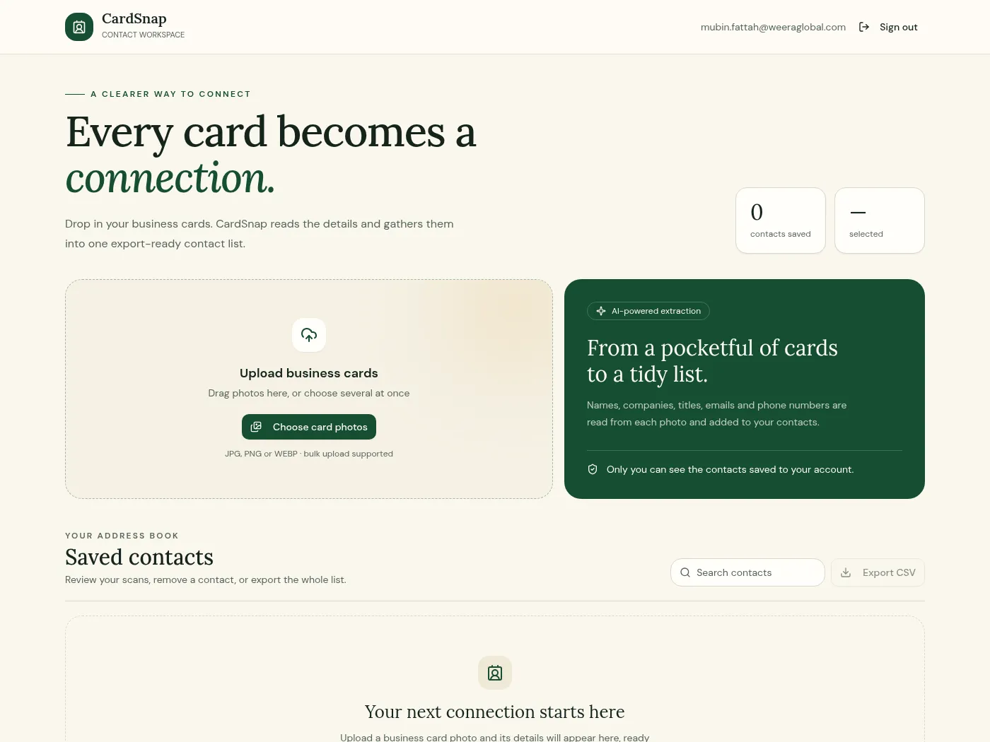 CardSnap Extractor