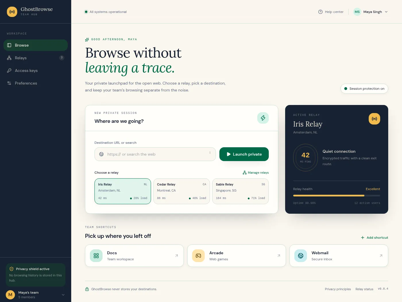 GhostBrowse Hub