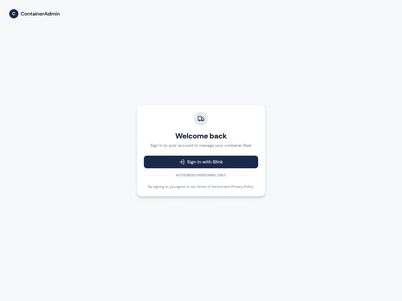 Container Admin Dashboard