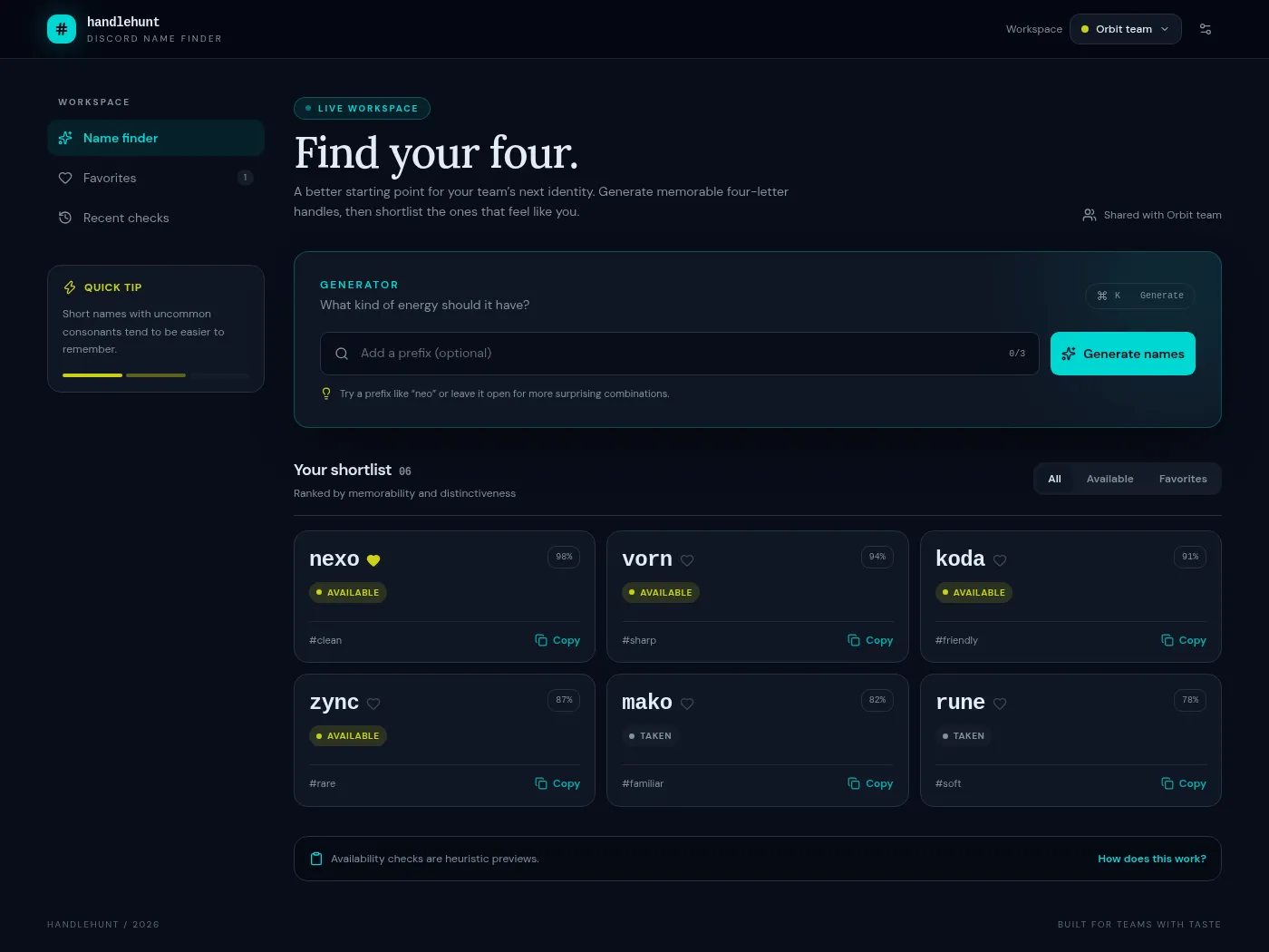 Discord Name Finder