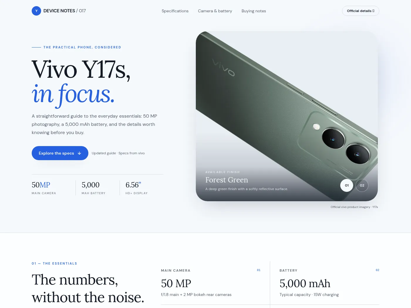 Vivo Y17s Info Hub