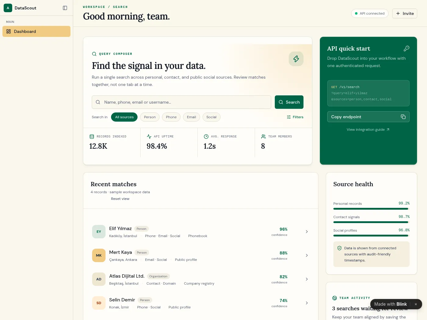 DataScout Dashboard