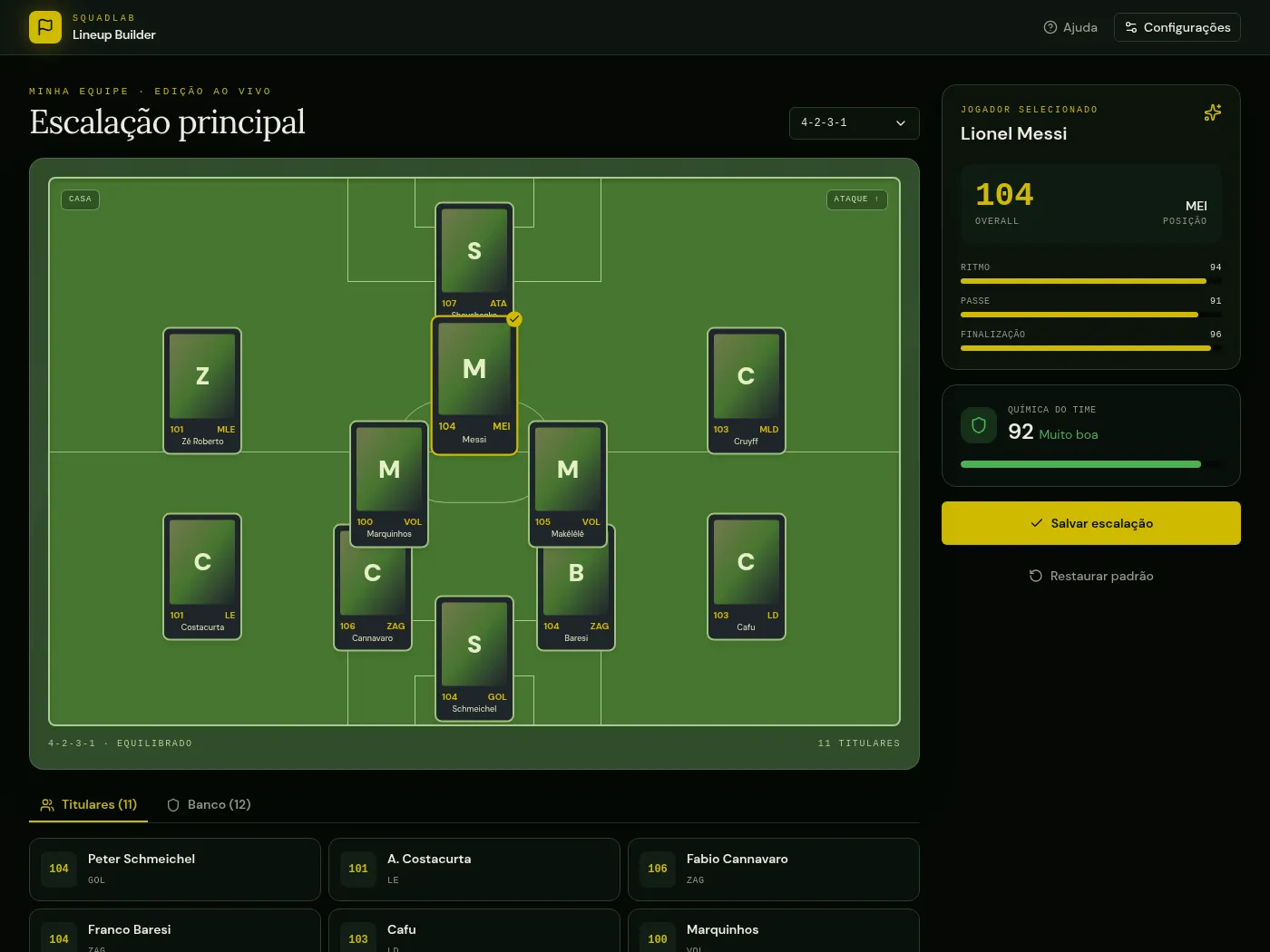 Soccer Lineup Builder