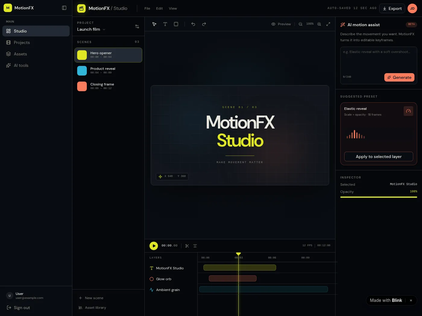 MotionFX Studio