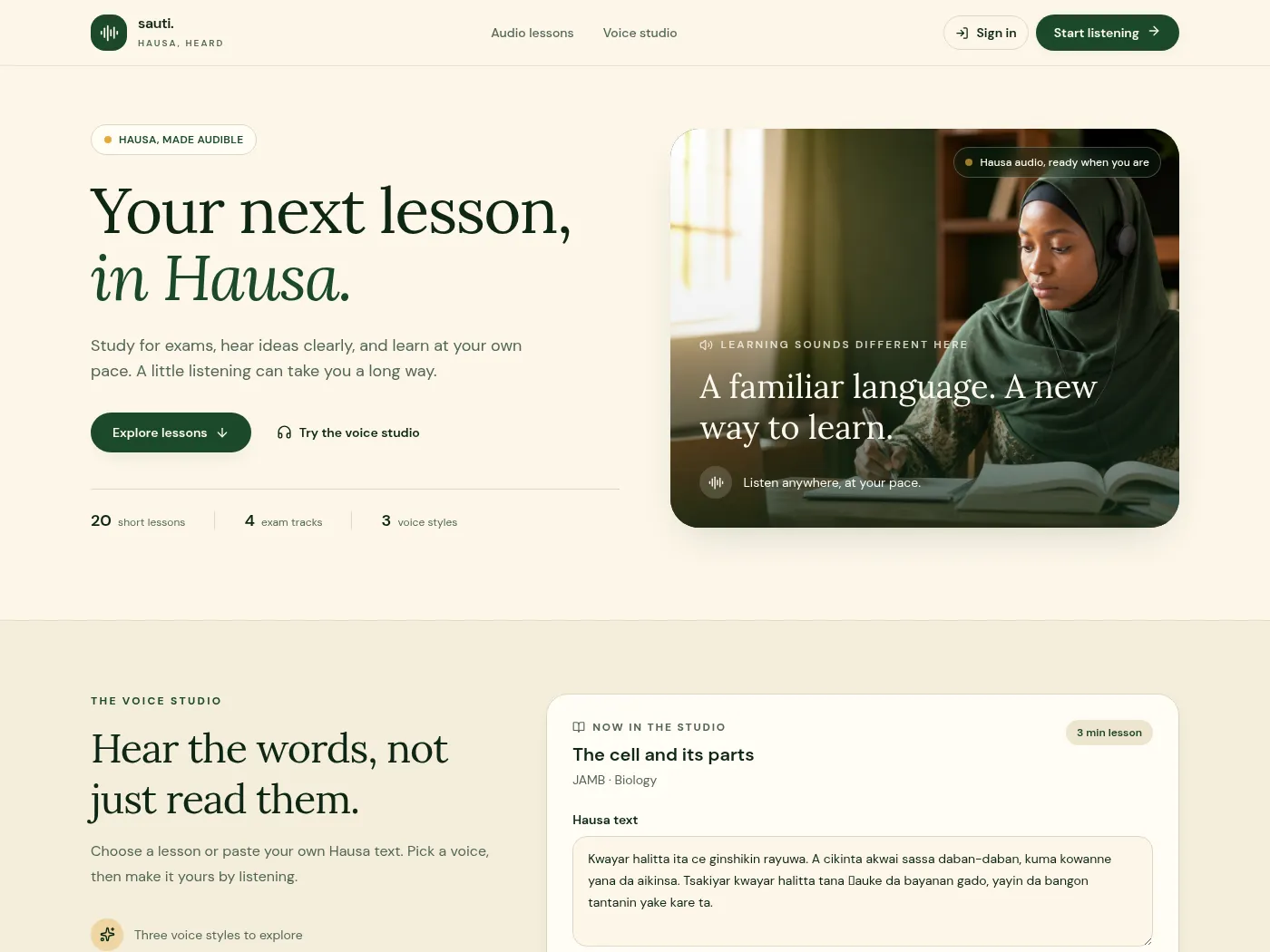 Hausa Voice Learning Platform