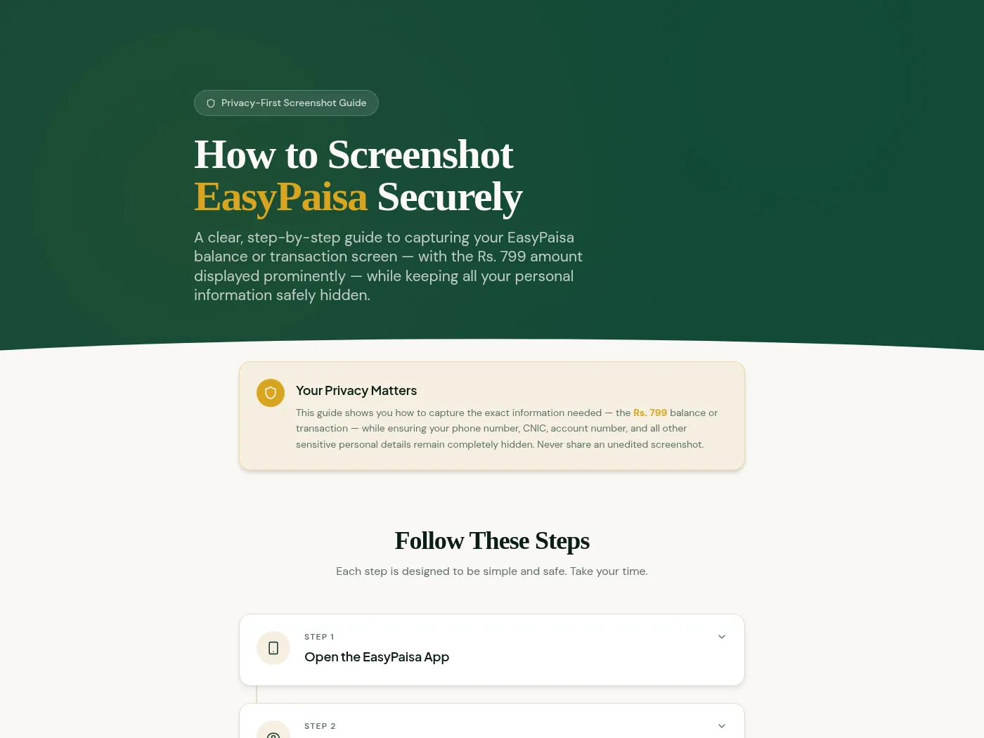 EazySnap Guide
