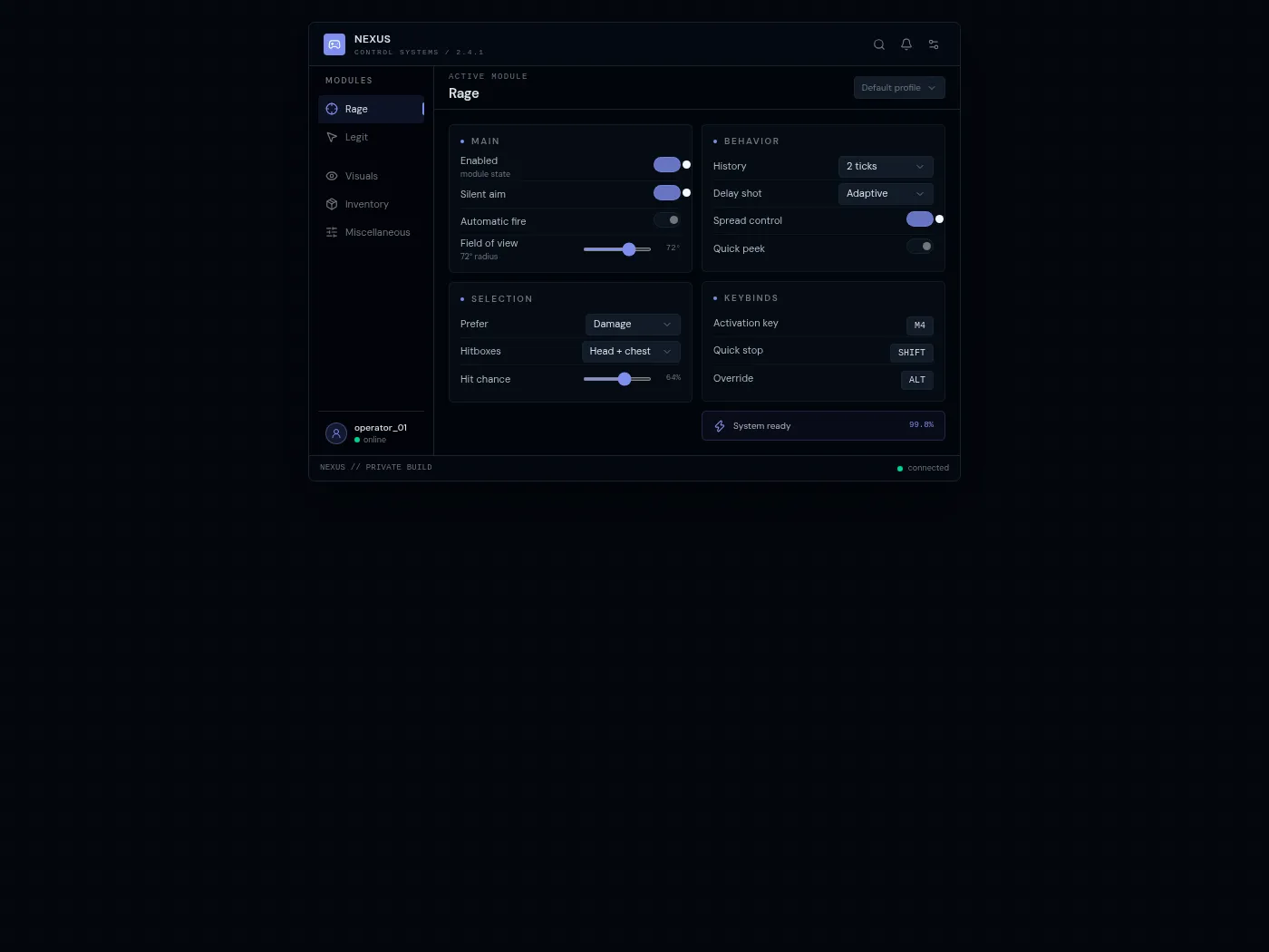 ImGui Premium Gaming UI
