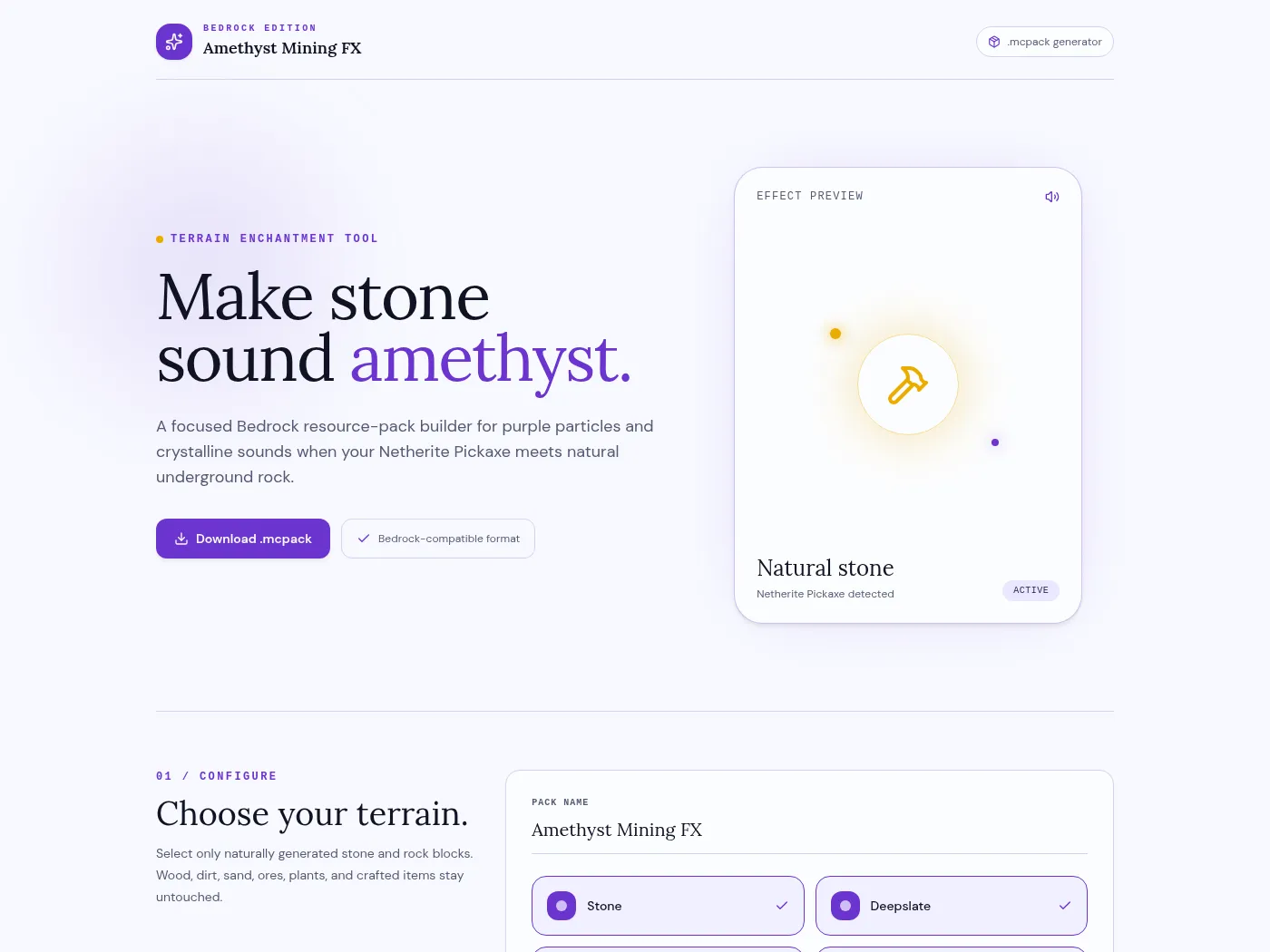 Bedrock Amethyst Mining FX