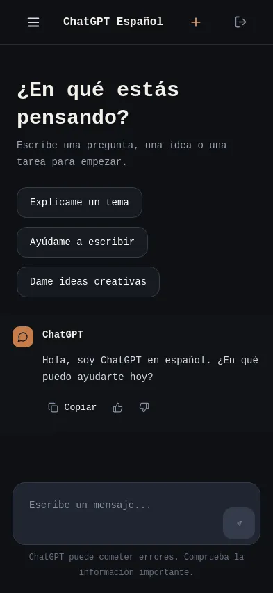 ChatGPT Español Móvil