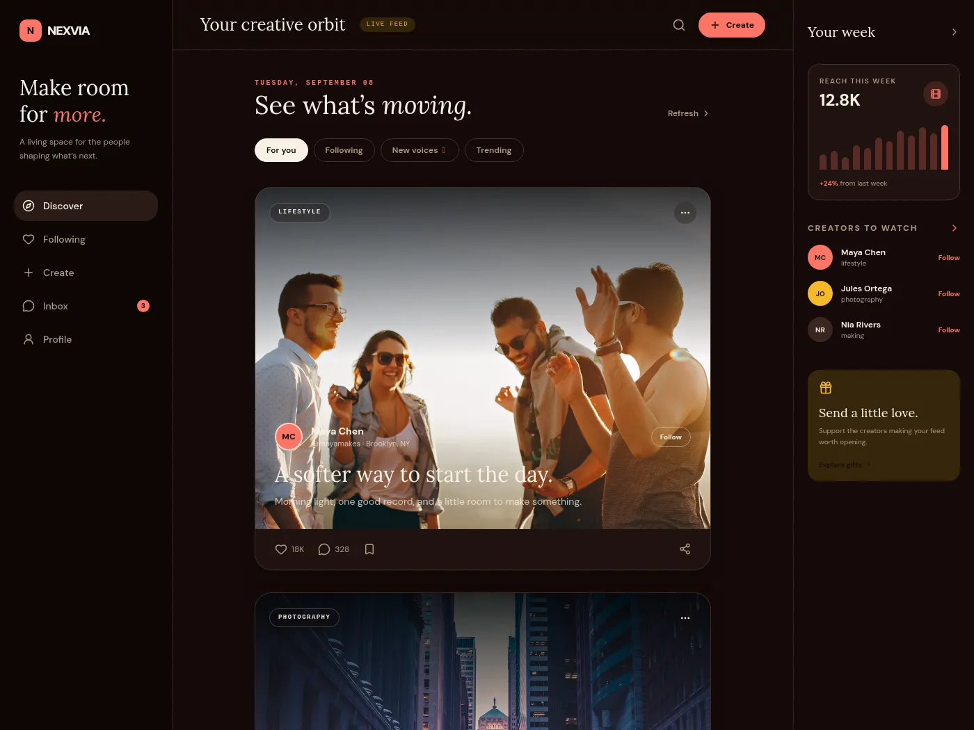 NEXVIA Creator Hub