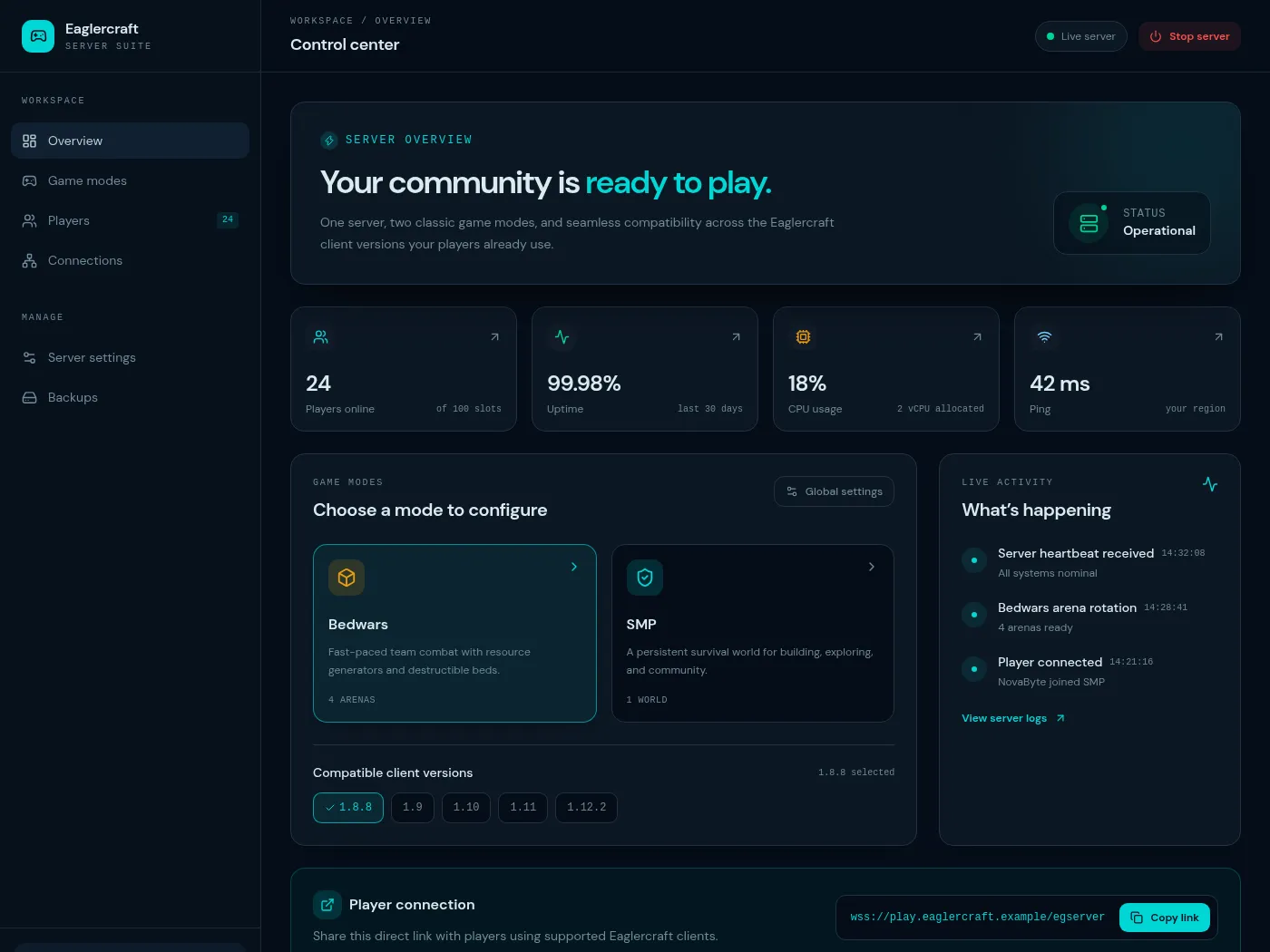 Eaglercraft Server Suite