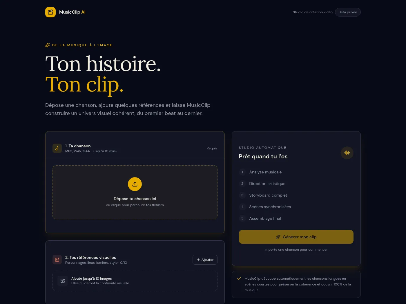 MusicClip AI SaaS