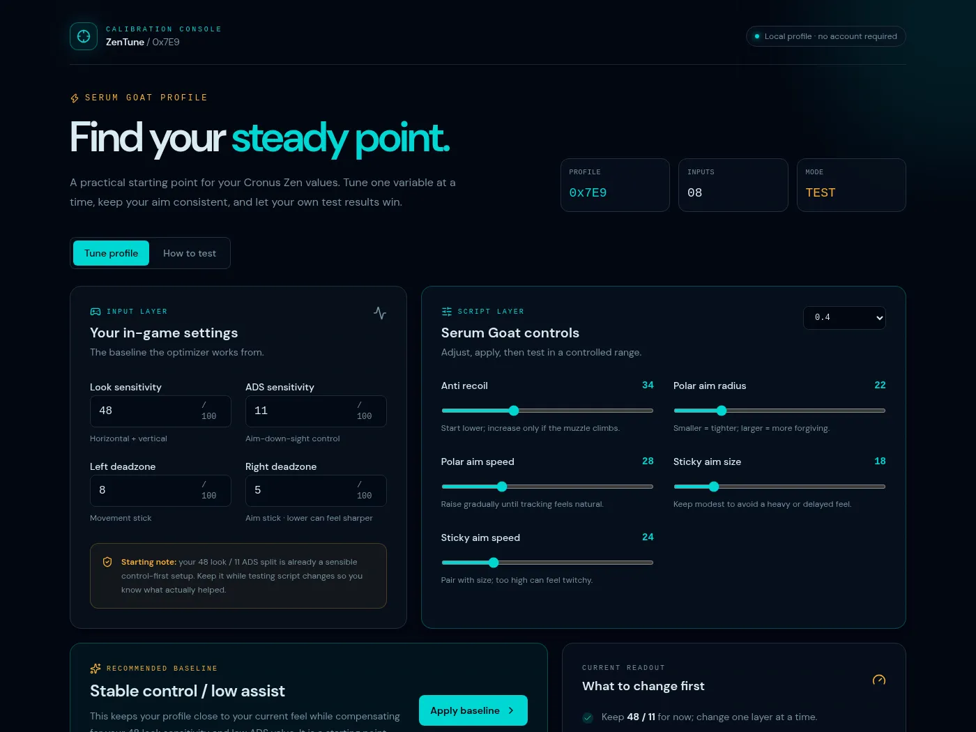 Cronus Zen Settings Optimizer