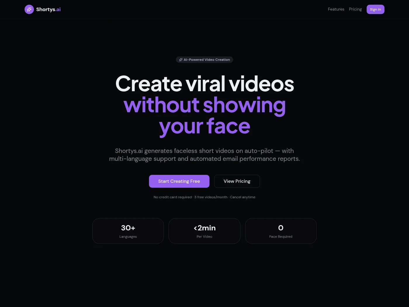 Shortys.ai Viral Video Maker