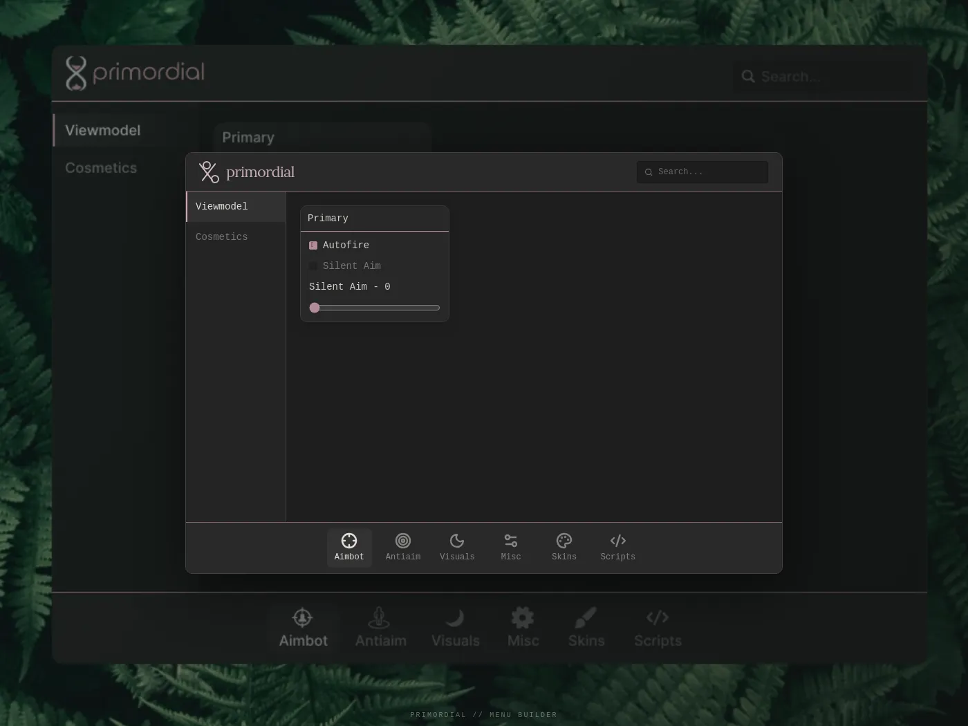 ImGui Web Menu Builder