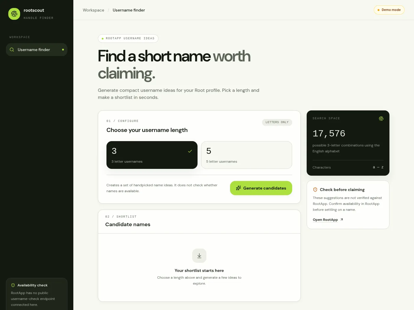 RootApp Username Scanner