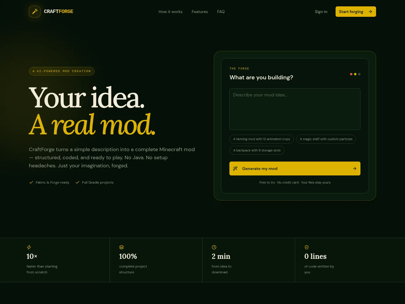 AI Minecraft Mod Maker
