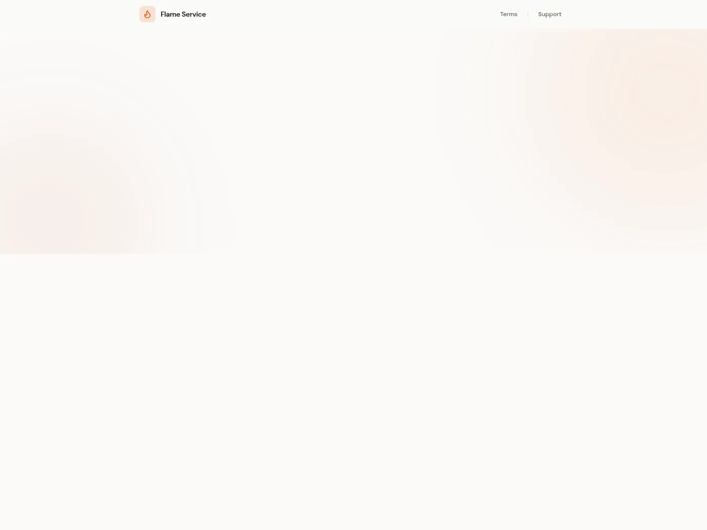 Flame Service TOS Page