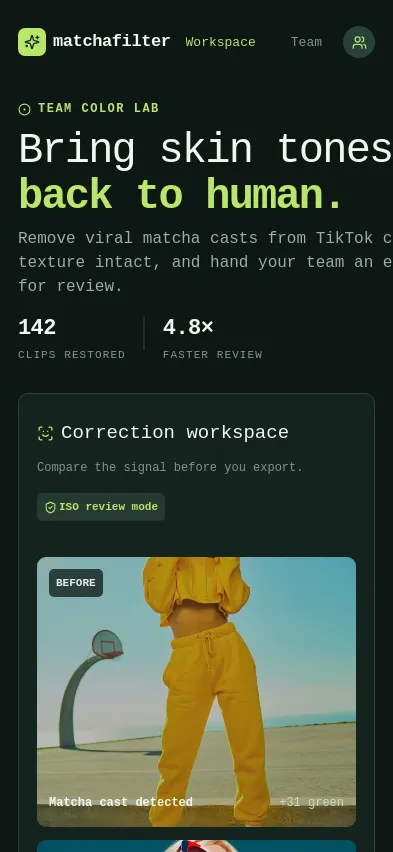 MatchaFilter Remover AI
