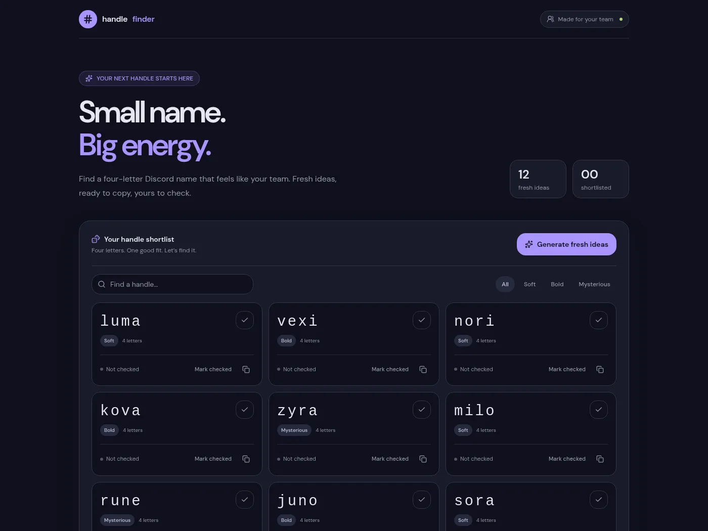 Discord Name Finder