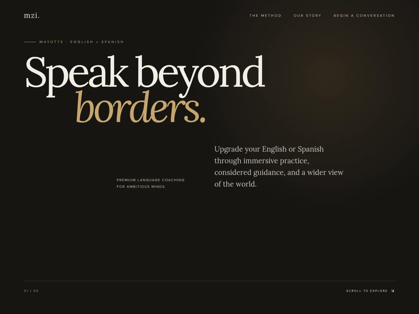 Luxe Language Landing
